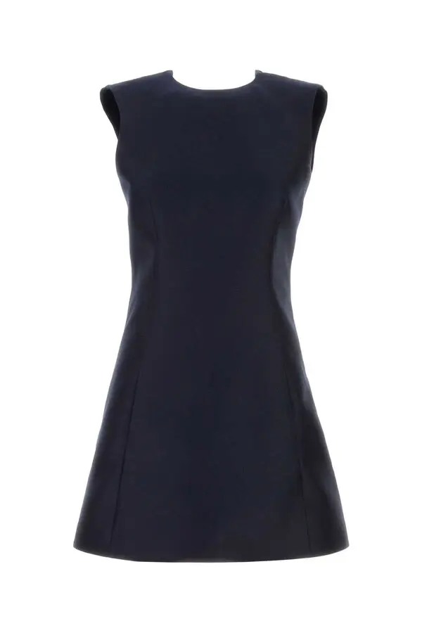 Balenciaga Midnight Wool Blend Mini Dress
