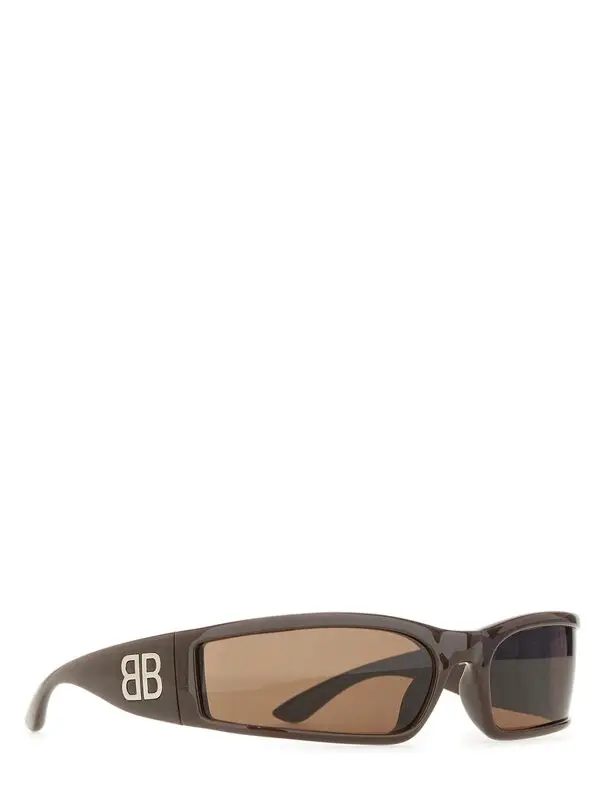 Balenciaga Sunset Rectangle Sunglasses - Brown