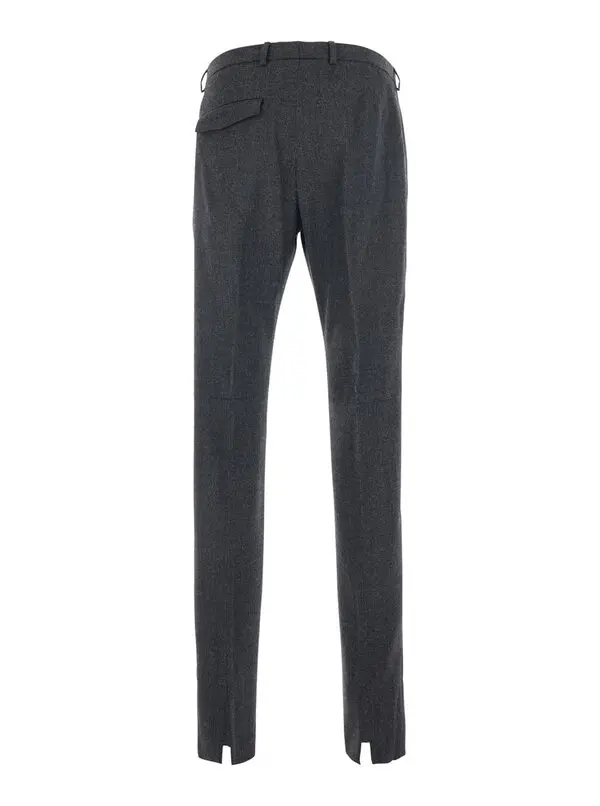 Gucci Grey Tailored Trousers With Belt Loops In Wool