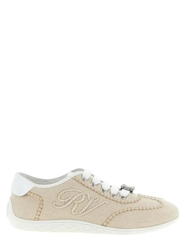 ROGER VIVIER Viv Low Sneakers - Cream