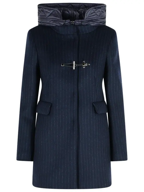 FAY Wool Blend Coat - Blue