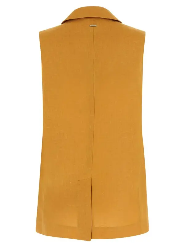 Herno Linen Waistcoat - Yellow