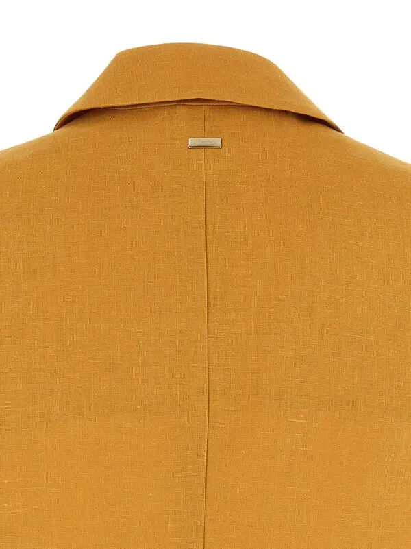 Herno Linen Waistcoat - Yellow