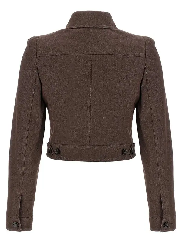 Max Mara Carpa Cotton Denim Effect Blazer