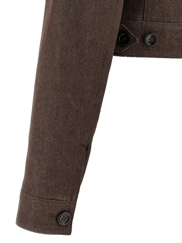 Max Mara Carpa Cotton Denim Effect Blazer