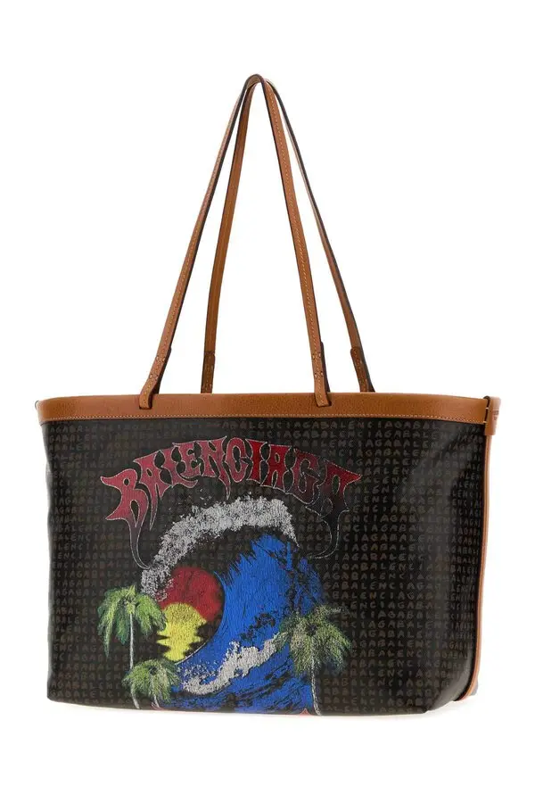 Balenciaga Printed Canvas Medium Select Shopping Bag - Multicolor