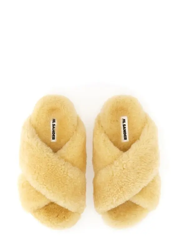 JIL SANDER Shearling Sandal - Multicolor