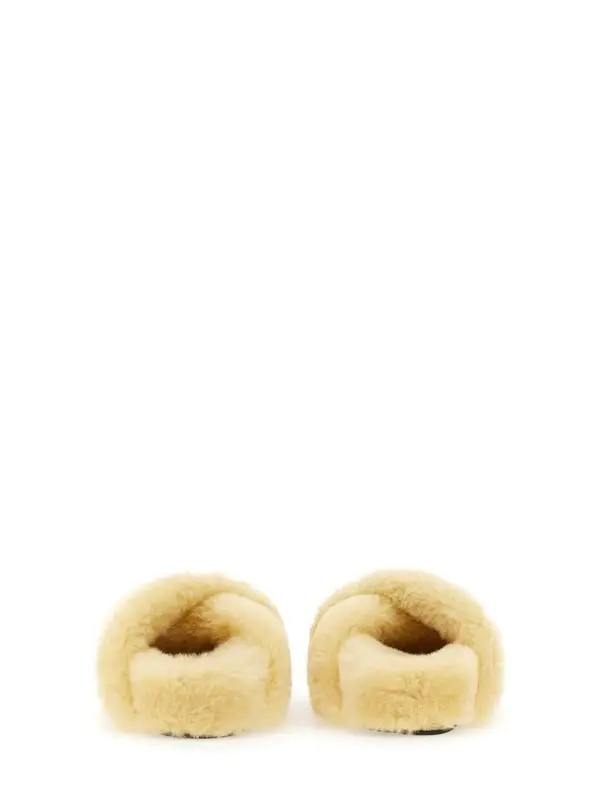 JIL SANDER Shearling Sandal - Multicolor