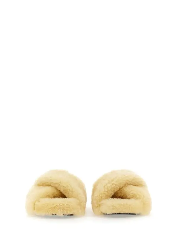 JIL SANDER Shearling Sandal - Multicolor