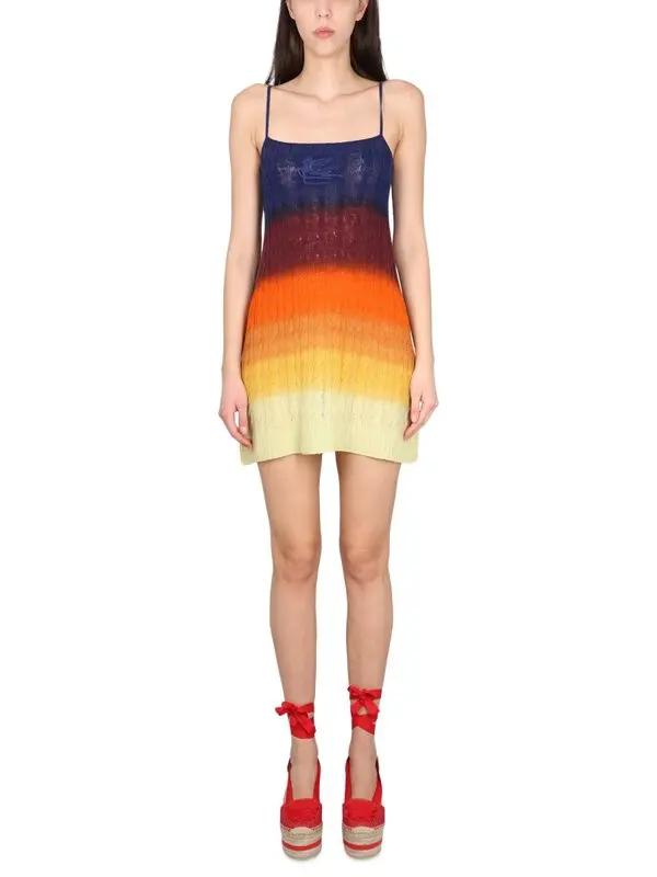 Etro Shaded Wool Mini Dress