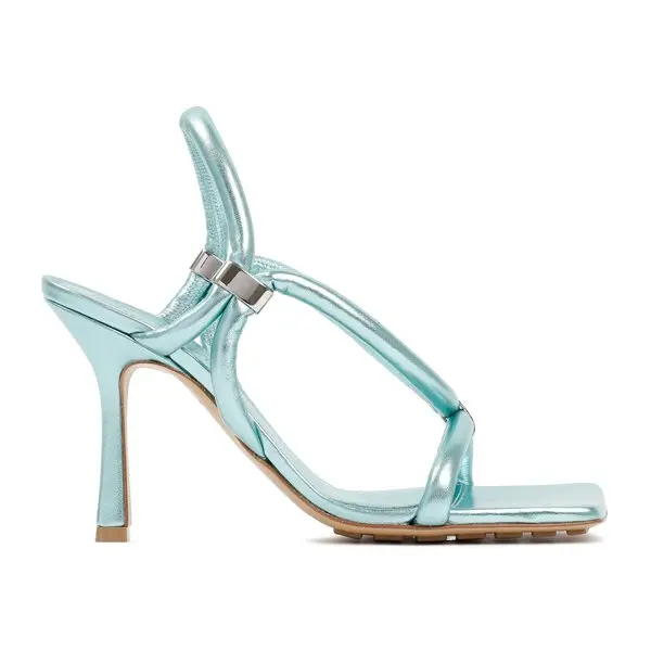 Bottega Veneta Stretch Slingback Sandals - Silver