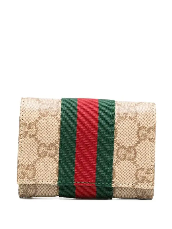 Gucci Web Detail Bifold Card Case - Multicolor