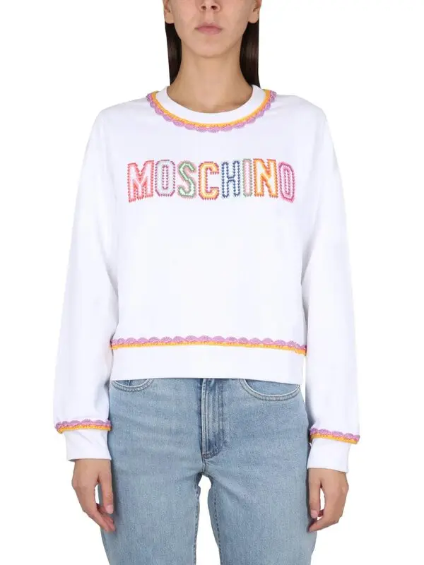 Moschino Crewneck Sweatshirt - White