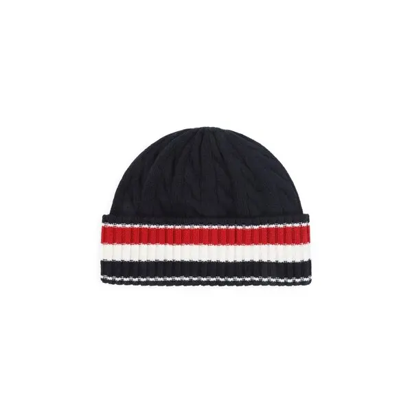 Thom Browne Cable-knit Beanie - Blue