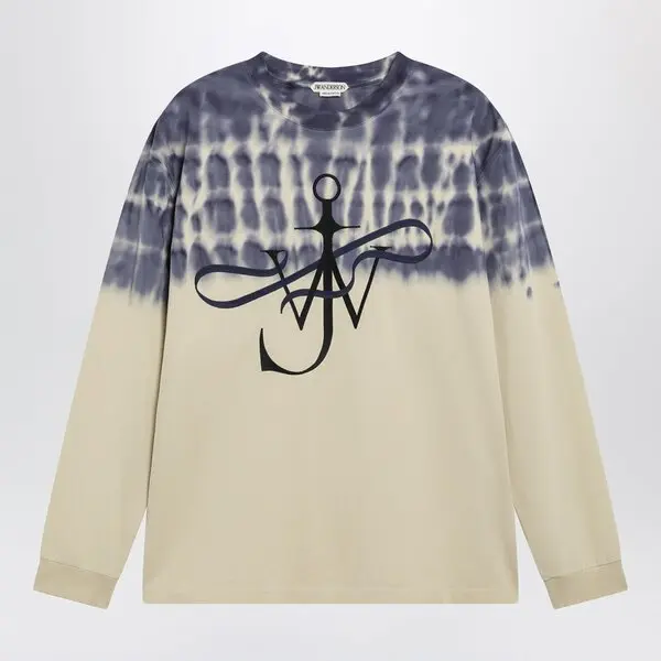 JW Anderson Cru/navy Logo Print Sweatshirt