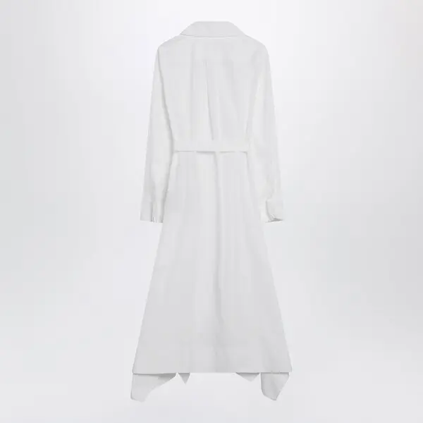 Loewe Draped Silk Dress - White