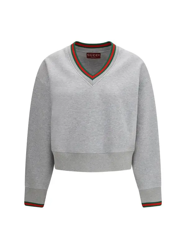 Gucci Web Cotton Jersey Sweatshirt