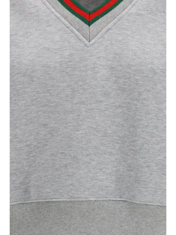 Gucci Web Cotton Jersey Sweatshirt