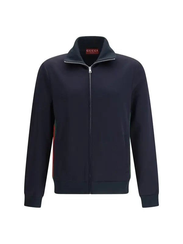 Gucci Technical Jersey Zip-up Jacket - Blue