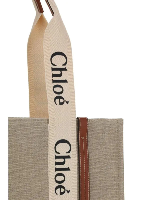 Chloé Woody Canvas Shoulder Bag