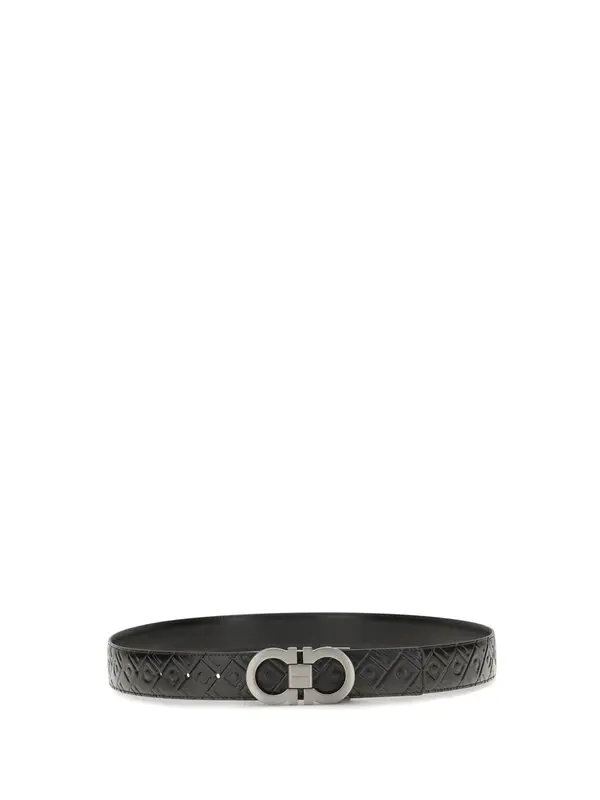 FERRAGAMO Reversible Leather Gancini Belt