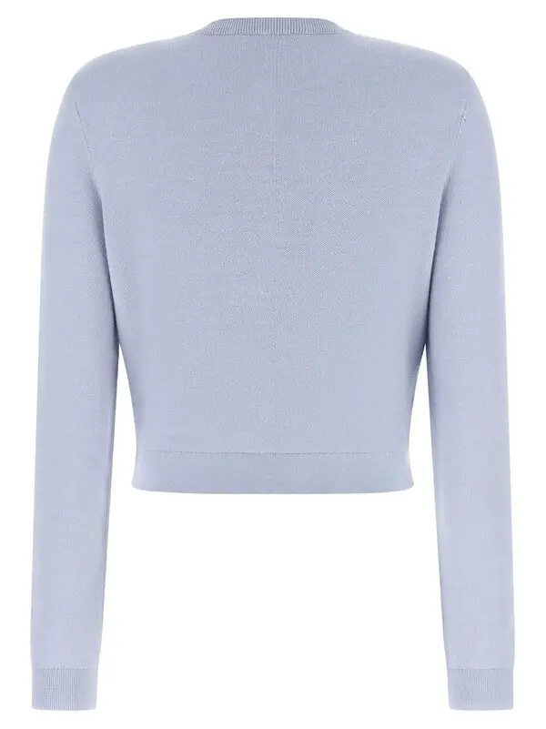 SELF-PORTRAIT Flower Knit' Cardigan - Blue