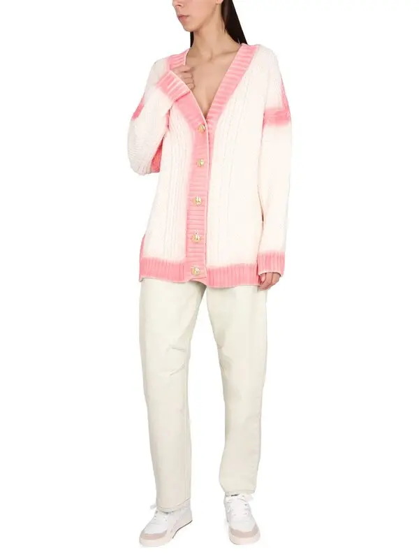Palm Angels Patent Leather Effect Palm Cardigan