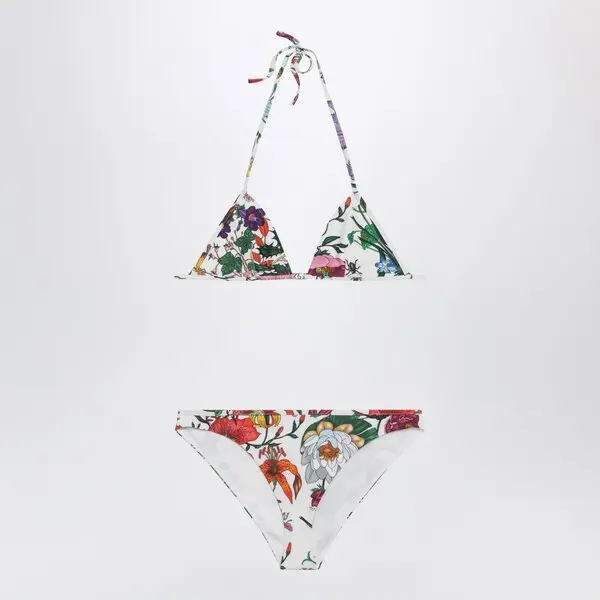 Gucci Sparkling Jersey Bikini With Flora Print