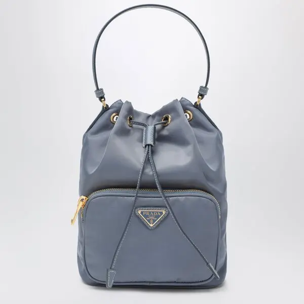 Prada Duet Bucket Bag In Aviator Re-nylon - Blue
