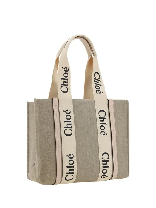 Chloé Woody Canvas Shoulder Bag
