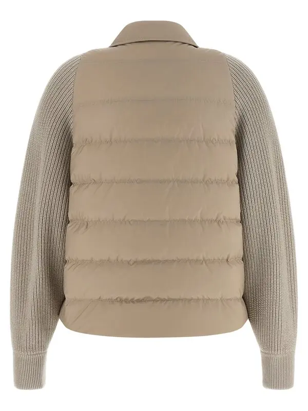 Brunello Cucinelli Shiny Flap Detail' Down Jacket