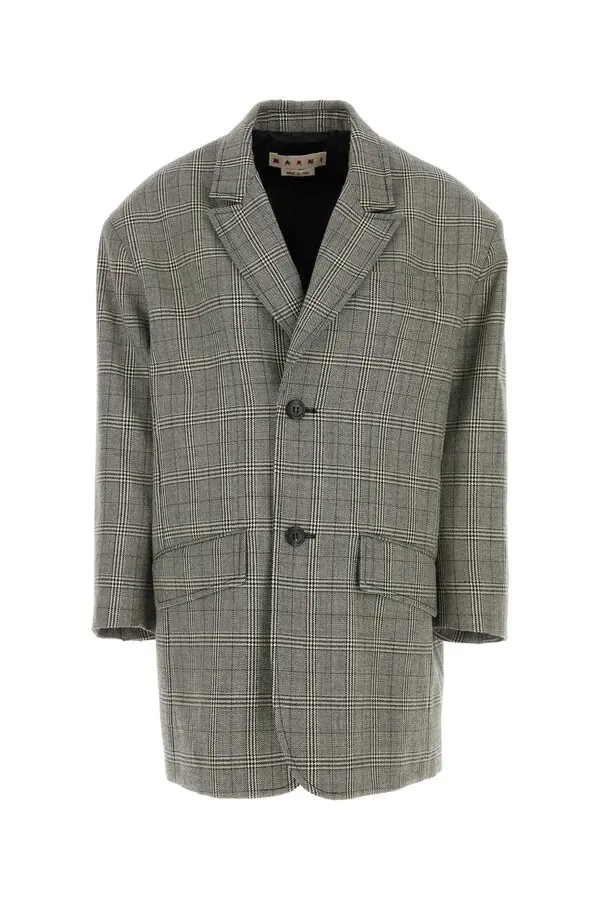 Marni Embroidered Wool Oversize Blazer - Multicolor
