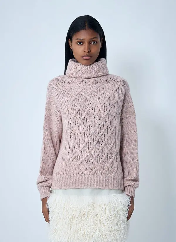 Moncler Wool-blend Cable Knit Sweater