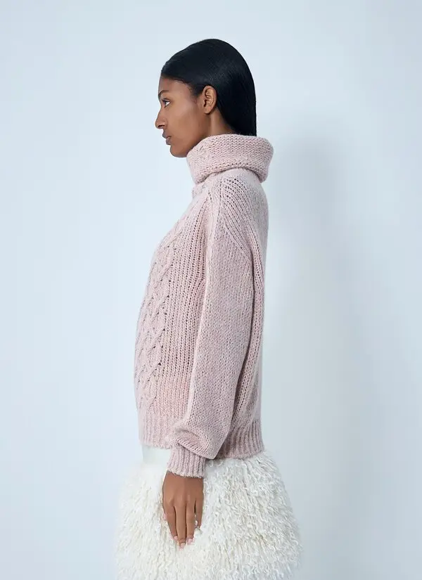 Moncler Wool-blend Cable Knit Sweater