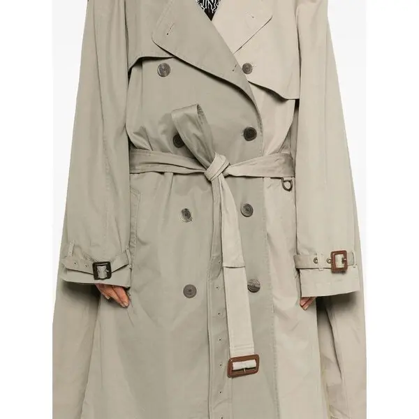 Balenciaga Panelled Cotton Trench Coat - Cream