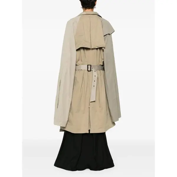 Balenciaga Panelled Cotton Trench Coat - Cream