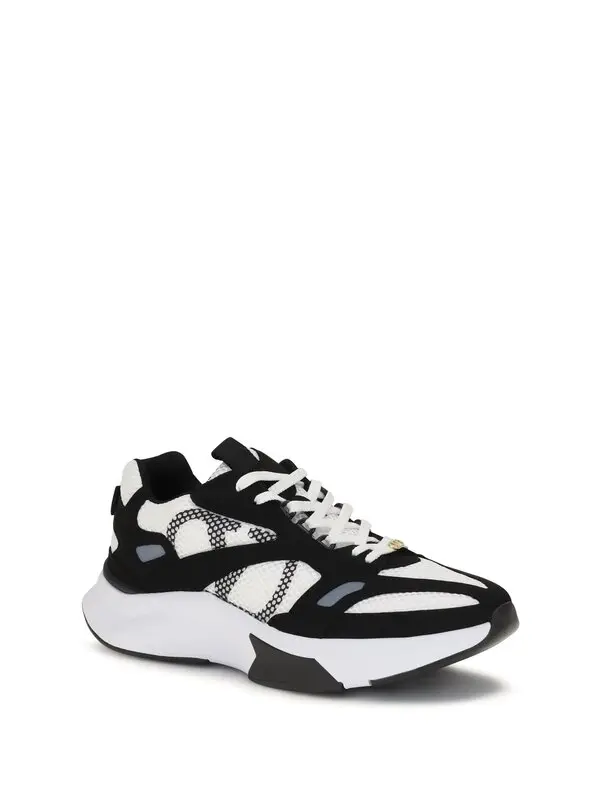 Valentino Garavani Demivee Mesh And Suede Sneakers