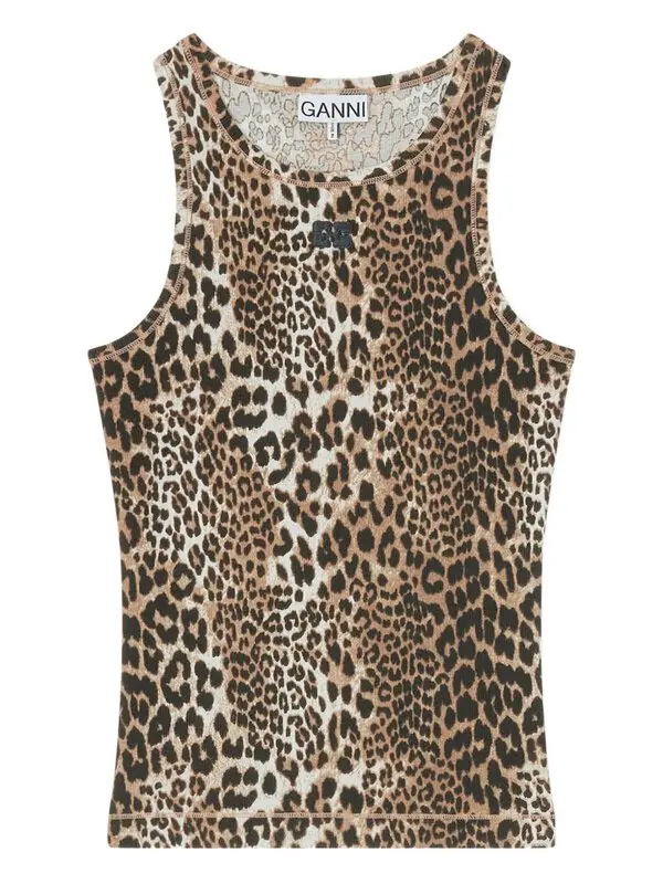 GANNI Organic Cotton Tank Top - Multicolor