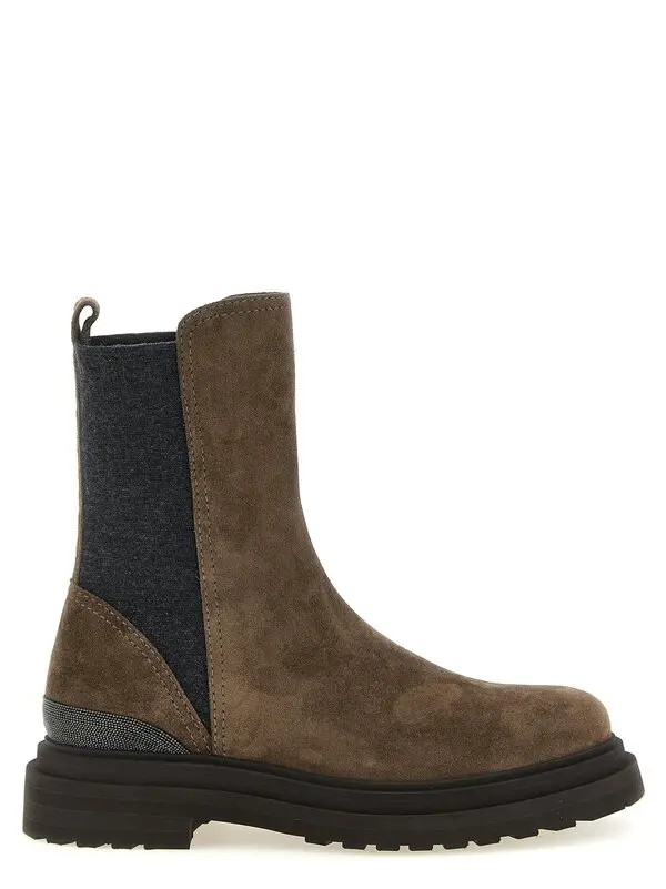 Brunello Cucinelli Precious Detail' Ankle Boots