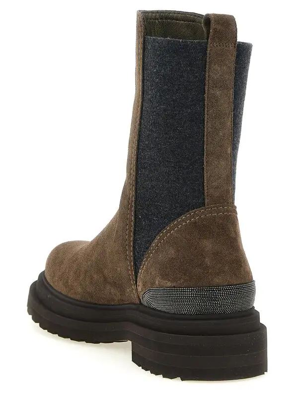Brunello Cucinelli Precious Detail' Ankle Boots