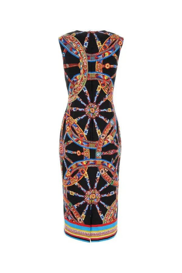 Dolce & Gabbana Printed Satin Dress