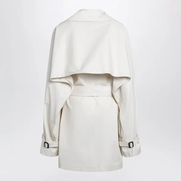 TOTEME Ivory Double-breasted Cotton Trench Coat - Cream