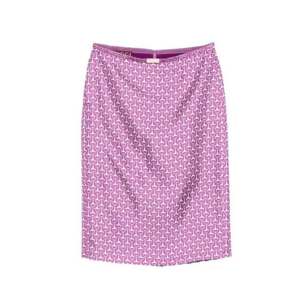 Gucci Silk Pencil Skirt - Purple