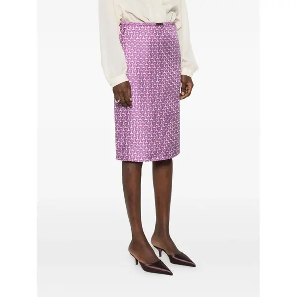 Gucci Silk Pencil Skirt - Purple