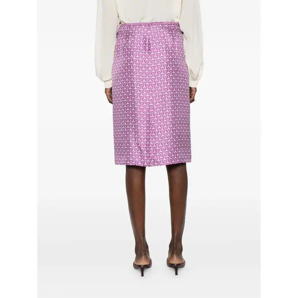 Gucci Silk Pencil Skirt - Purple