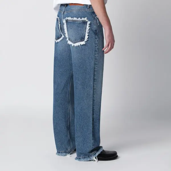 Séfr Frayed Cut Jeans With Fringed Pockets