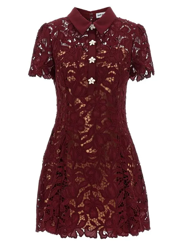 SELF-PORTRAIT Lace Mini Dress - Multicolor