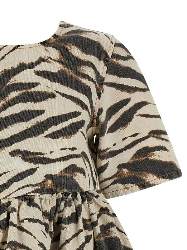 GANNI Zebra Denim' Dress