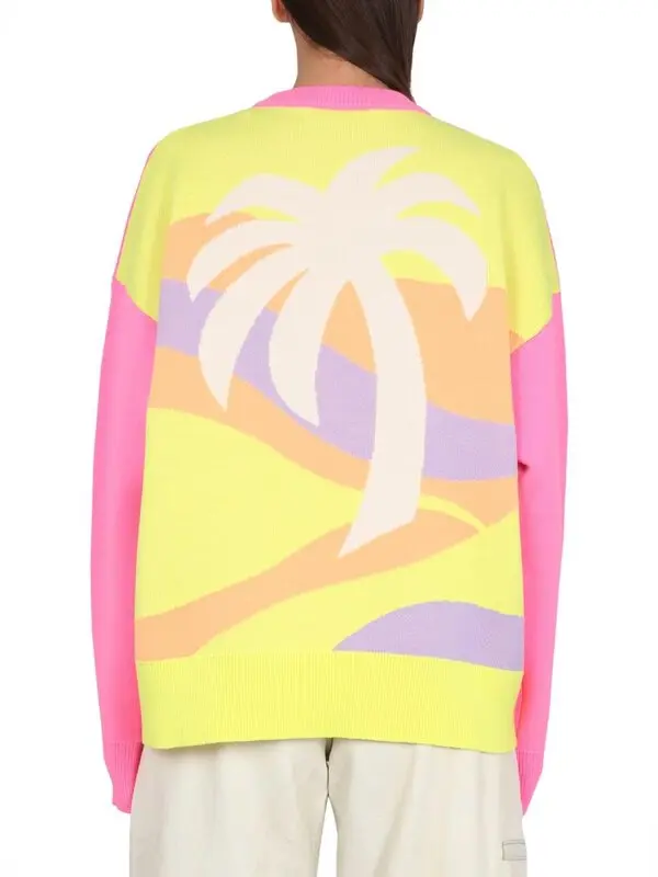 Palm Angels Palm Motif Knit Jersey