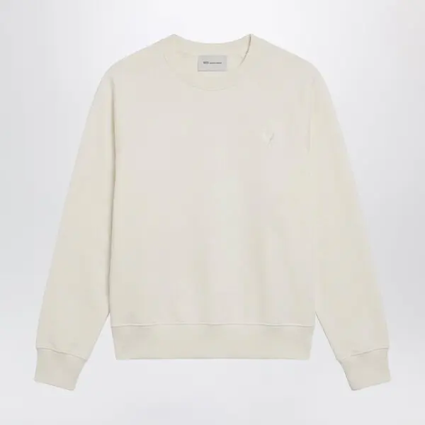 AMI Paris Cream De Coeur Sweatshirt - White